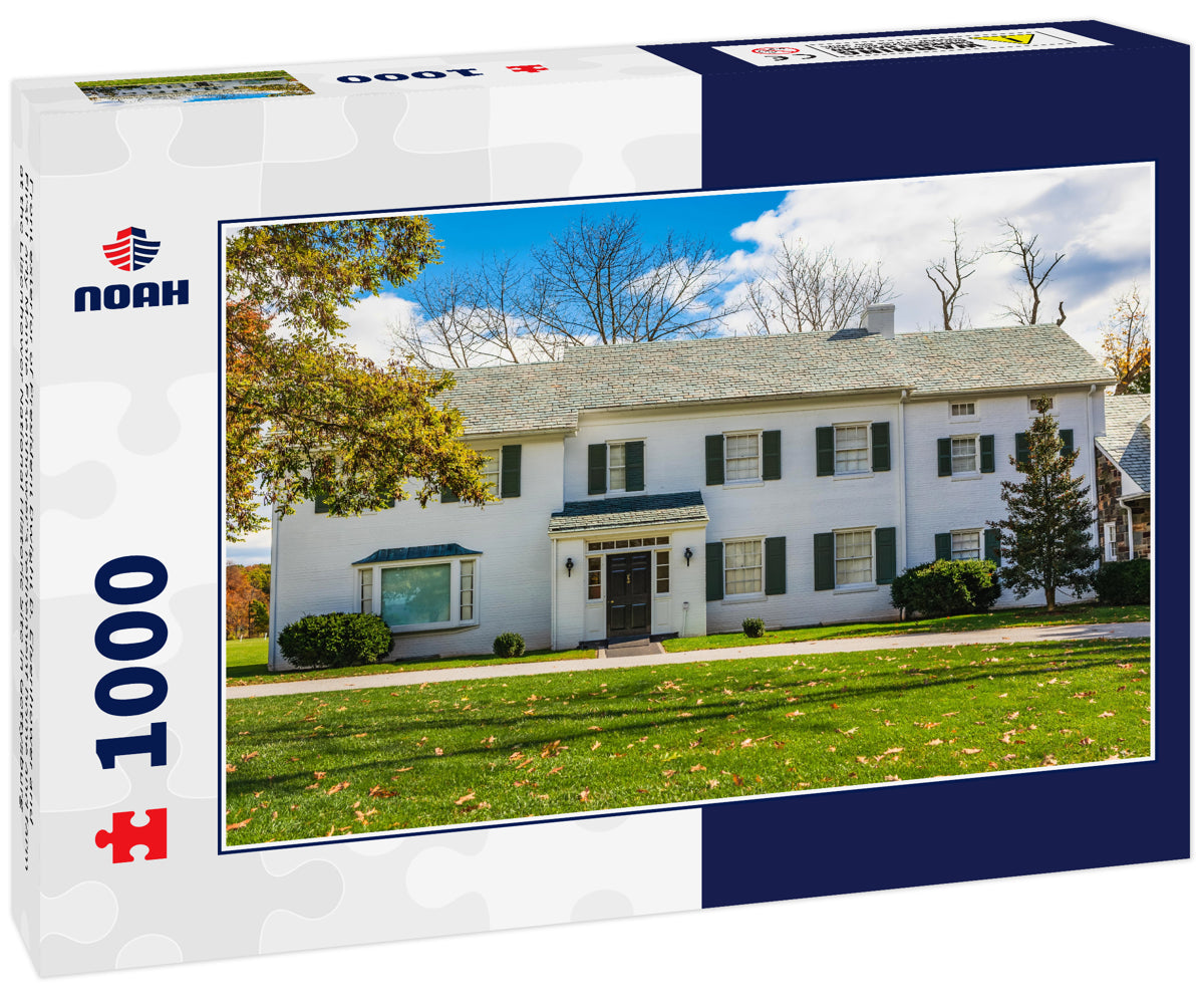 1000-piece-puzzle Front exterior of President Dwight D. Eisenhower and ...