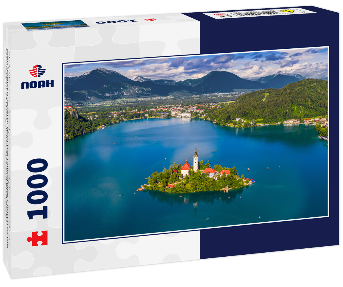 1000-piece-puzzle Bled, Slovenia - Aerial panoramic skyline view of ...