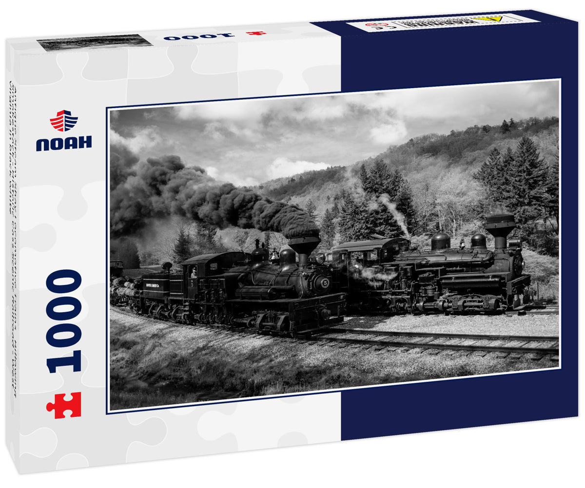 1000-piece-puzzle Antique Steam Shay Locomotive Trains + Billowing ...
