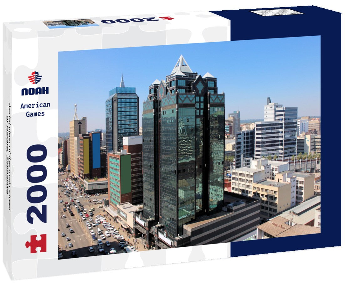 Noah Jigsaw Puzzle Aerial view of the main street of Harare, Zimbabwe ...